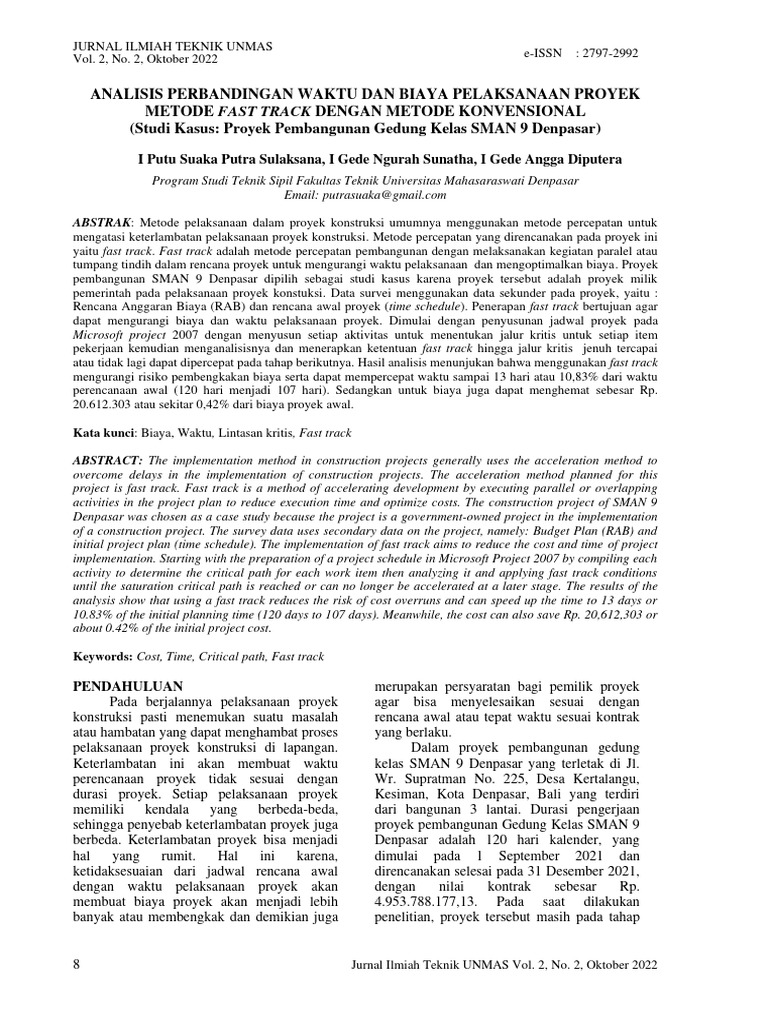 Fast Track vs Metode Konvensional | PDF