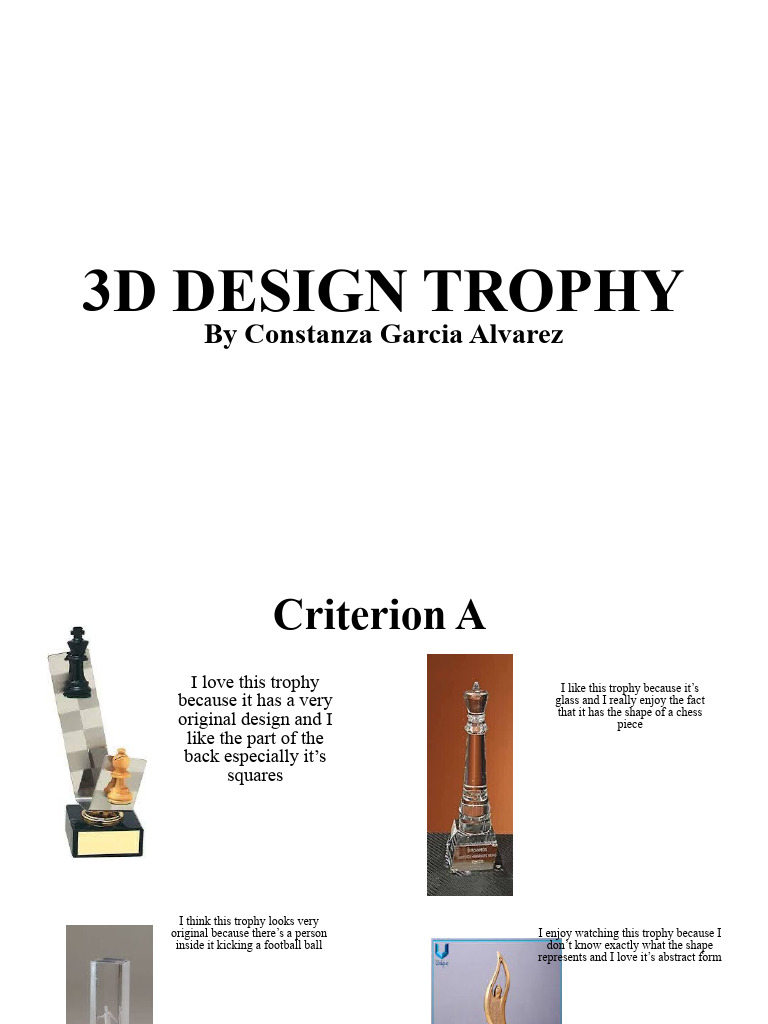 3D Design Trophy | PDF
