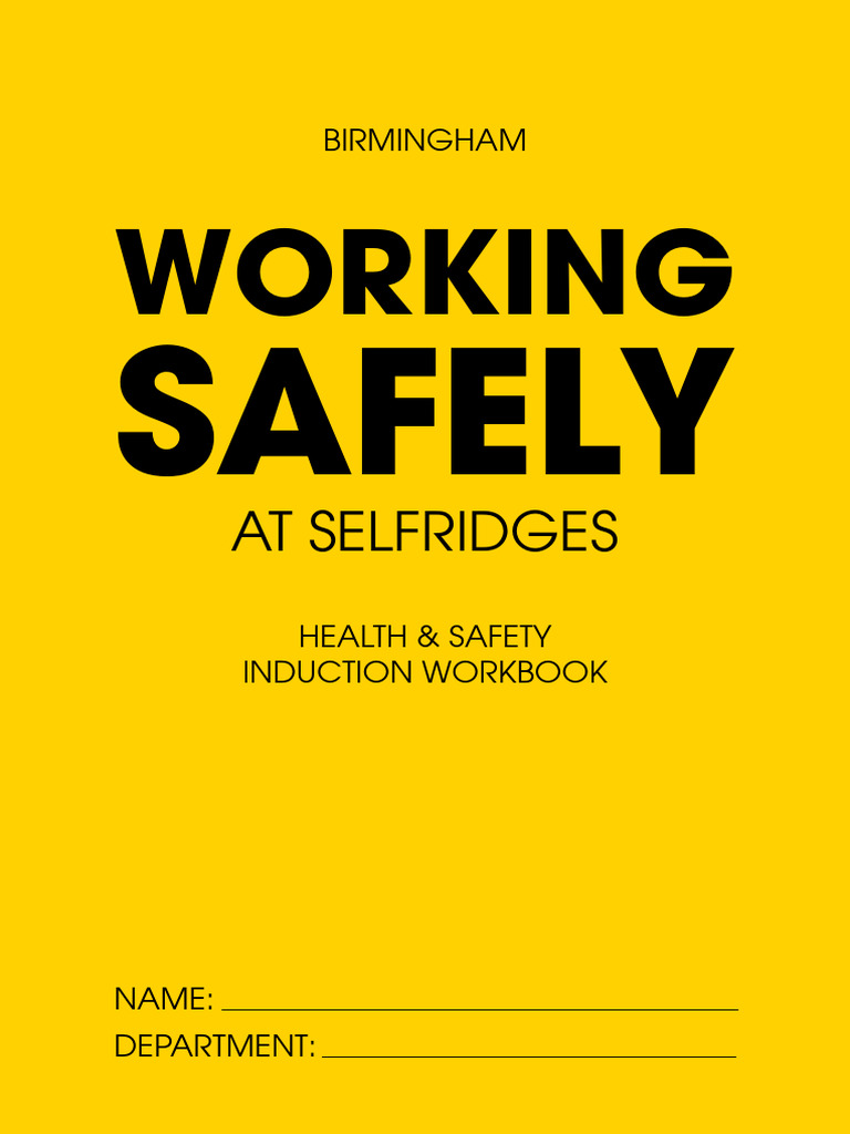 Birmingham Working Safely at Selfridges Workbook | PDF | Ladder ...