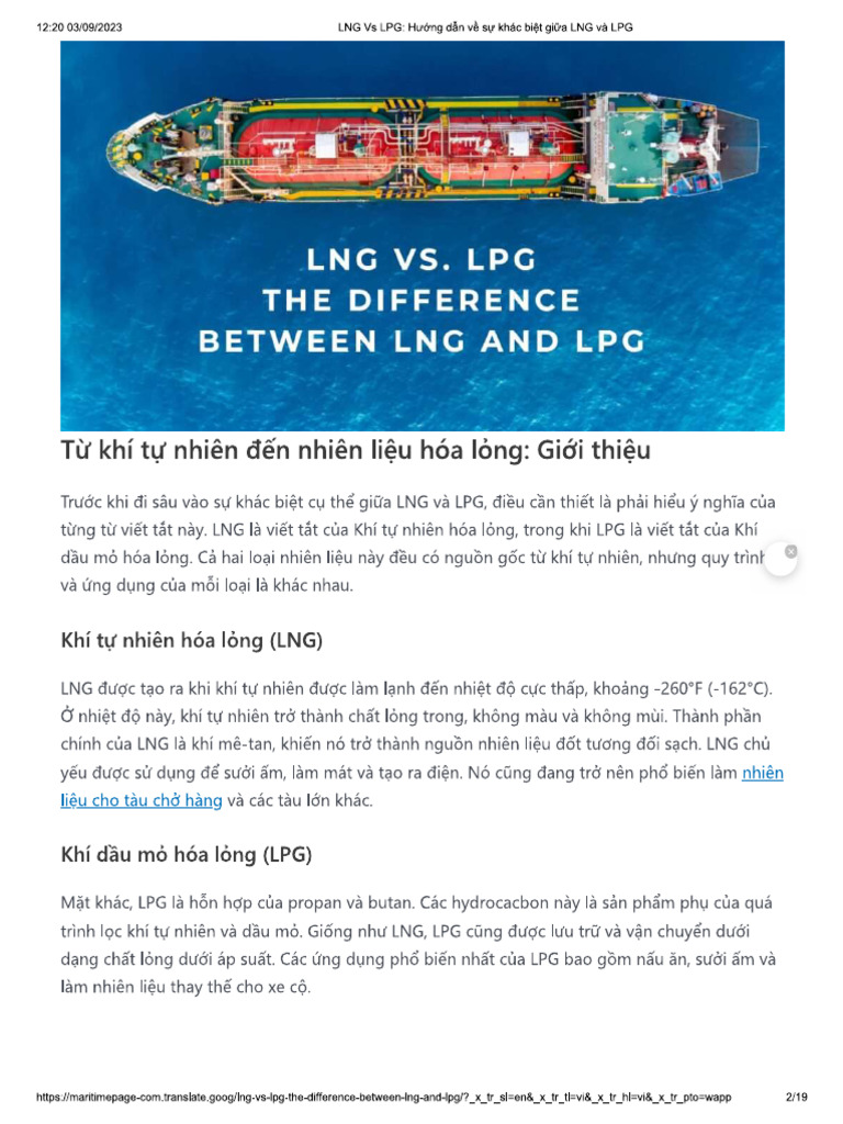 LNG và LPG | PDF