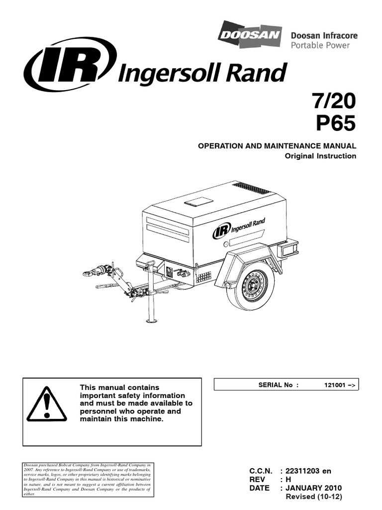 Doosan 7 20 Compressor Manual | PDF