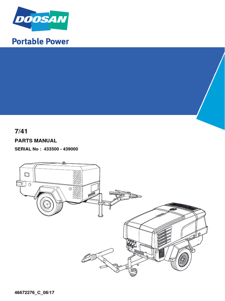 Doosan 741 Road Compressor PARTS BOOK | PDF