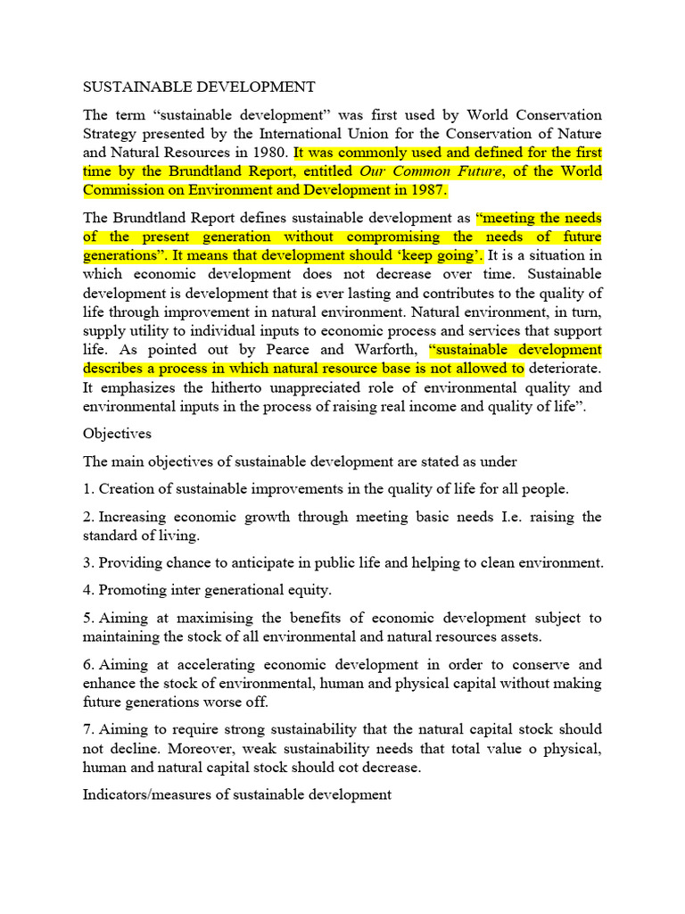 Sustainable Development | PDF | Sustainability | Sustainable Development
