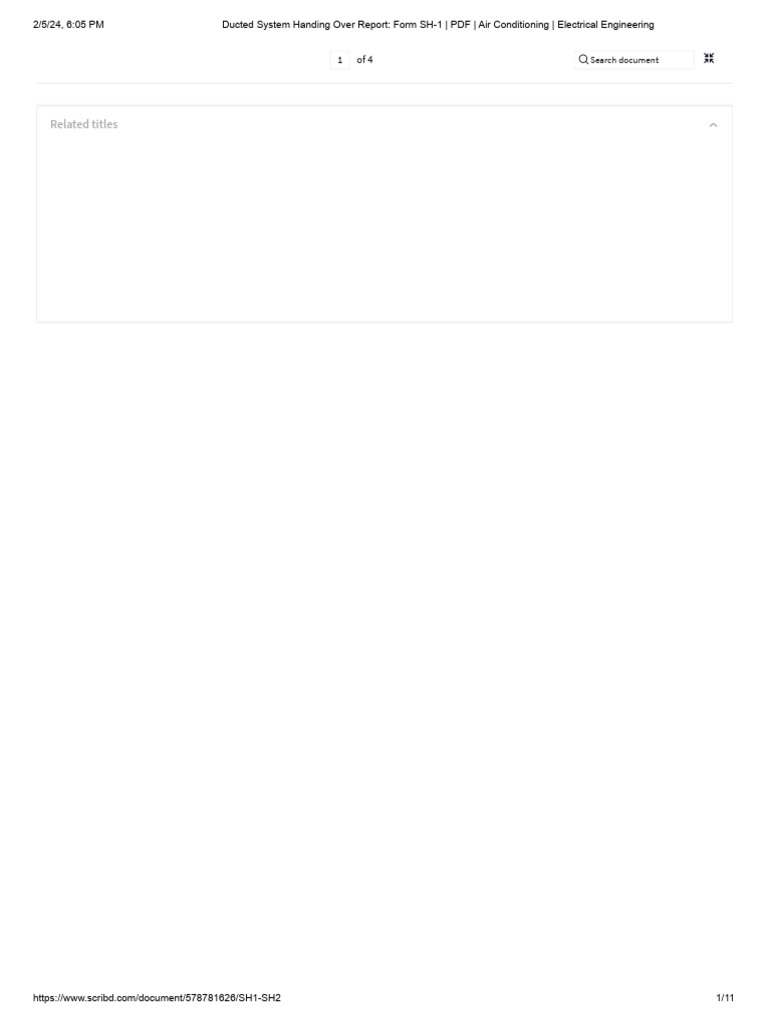 Ducted System Handing Over Report_ Form SH-1 _ PDF _ Air Conditioning _ Electrical Engineering ...