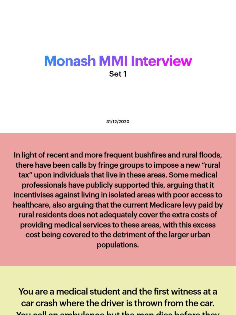 MMI Full Set 1 2020 | PDF