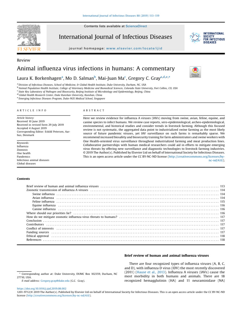 Group 6 Influenza and Animal Health | PDF
