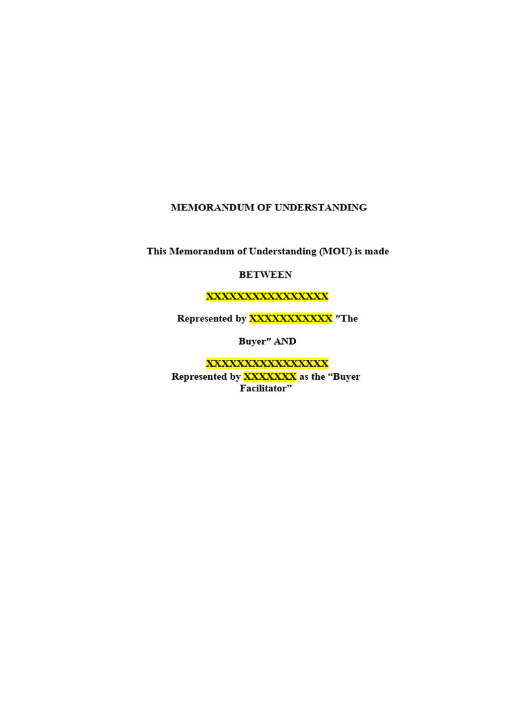 Sample Mou For Petroleum | PDF