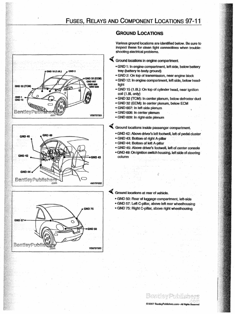 Ground Locations VW NEW BEETLE | PDF