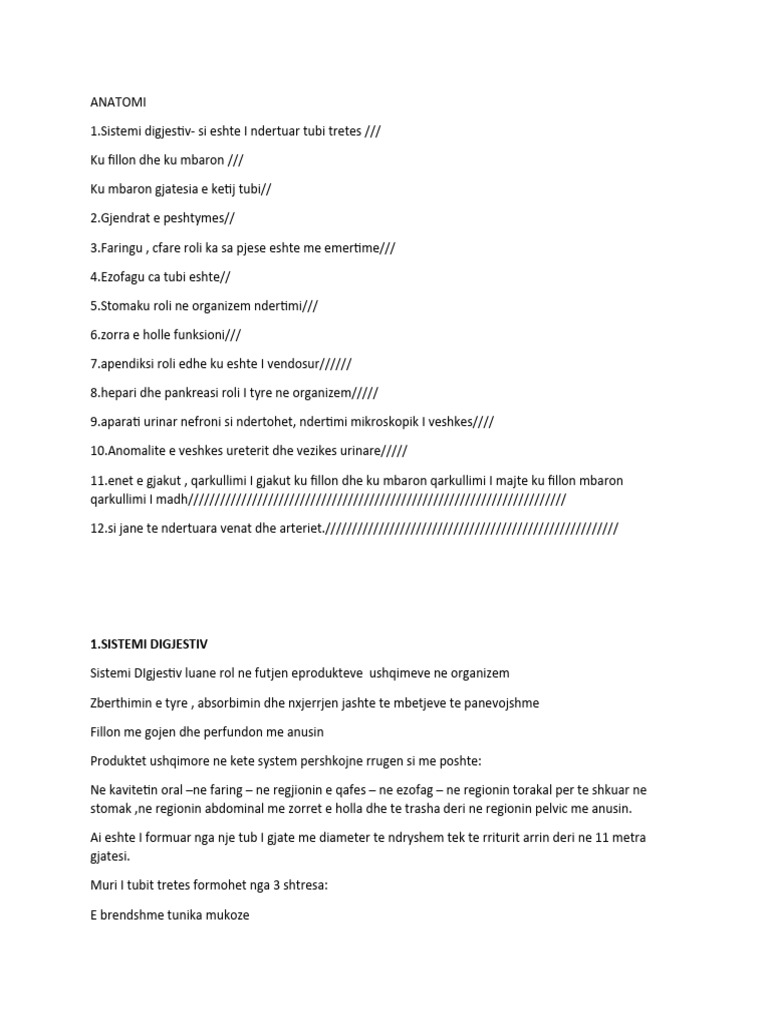 ANATOMI Orientim Provimi | PDF