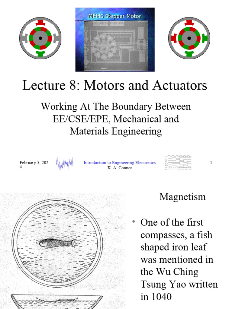 Lecture 8: Motors and Actuators: Working at The Boundary Between EE/CSE/EPE, Mechanical and ...