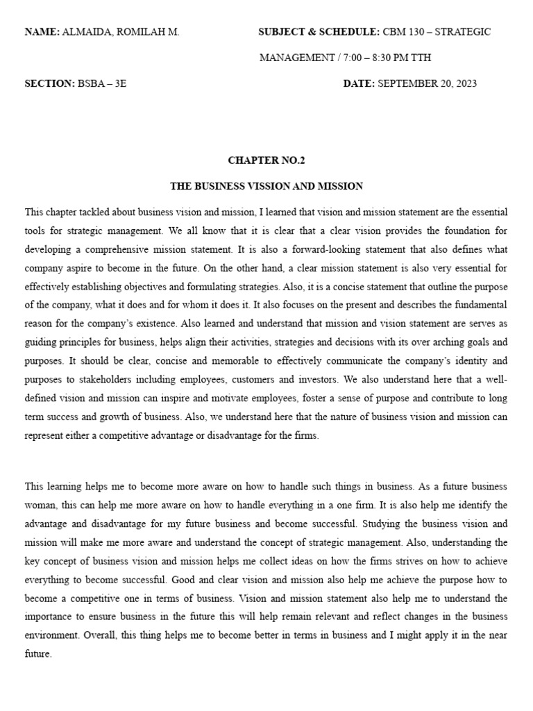 CBM 130 - Narrative Report 2 - Almaida | PDF