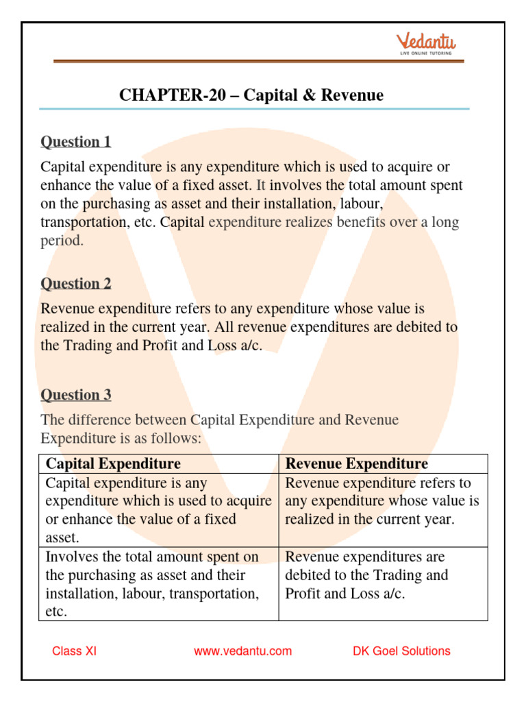 DK Goel Solutions Class 11 Accountancy Chapter 20 | PDF