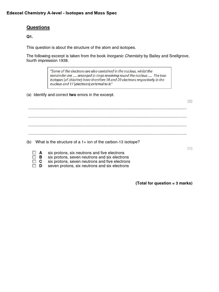 Isotopes and Mass Spec | Download Free PDF | Isotope | Mass Spectrometry