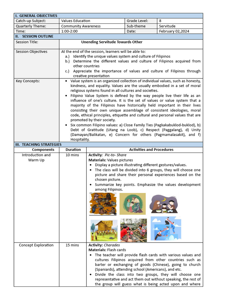 Teaching Guide For Values Education | PDF