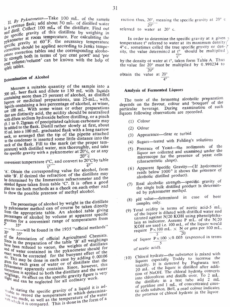 Alcohol Density Method | PDF | Chemical Substances | Physical Sciences