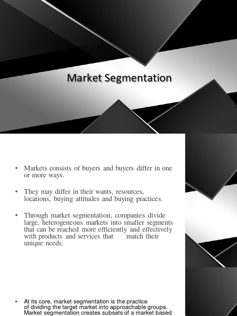 MArket Segmentation | PDF
