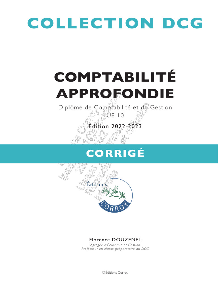 Compta Appro Corrigé | PDF