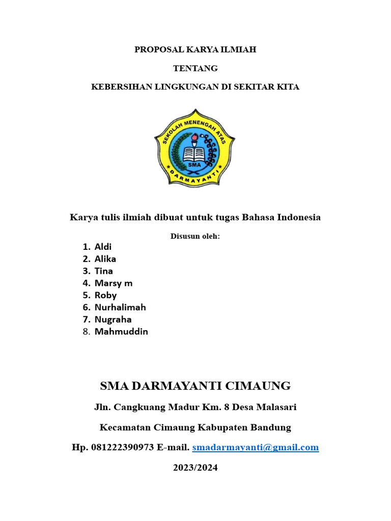 Proposal Karya Ilmiah | PDF