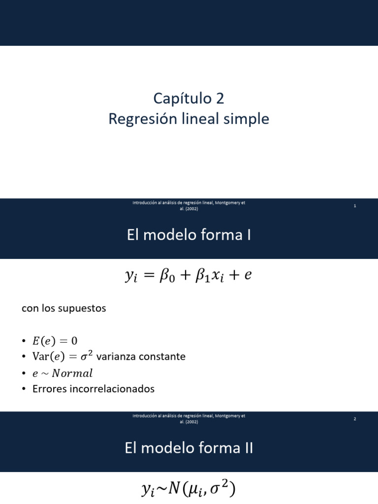 Cap 2 Regresión Lineal Simple | PDF