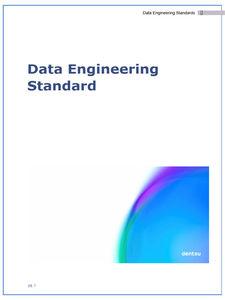 Data Engineering Standard 1.0 | PDF