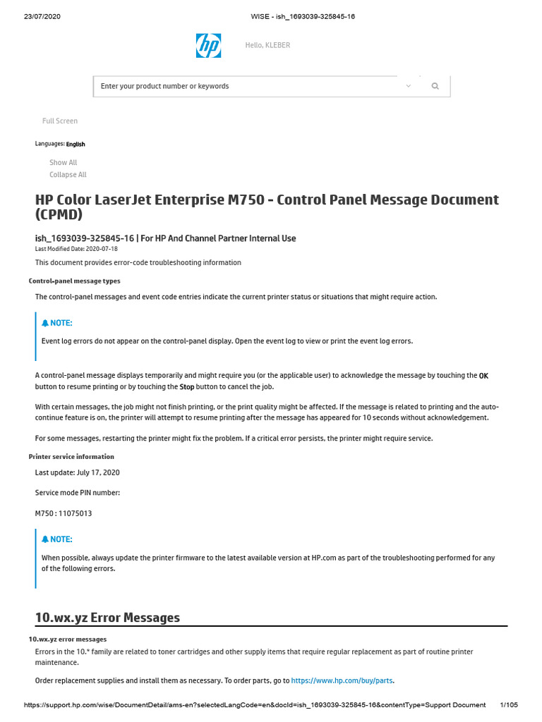 CPMD CLJ Enter m750 | PDF | Printer (Computing) | Office Equipment