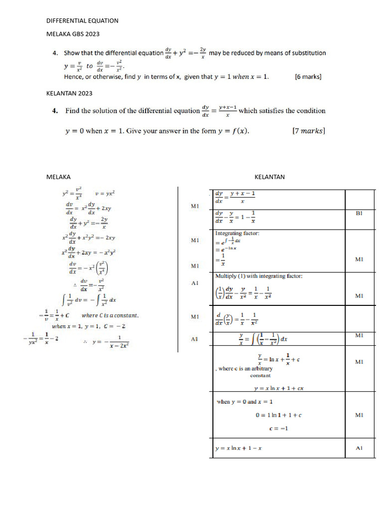 DIFFERENTIAL EQUATION | PDF
