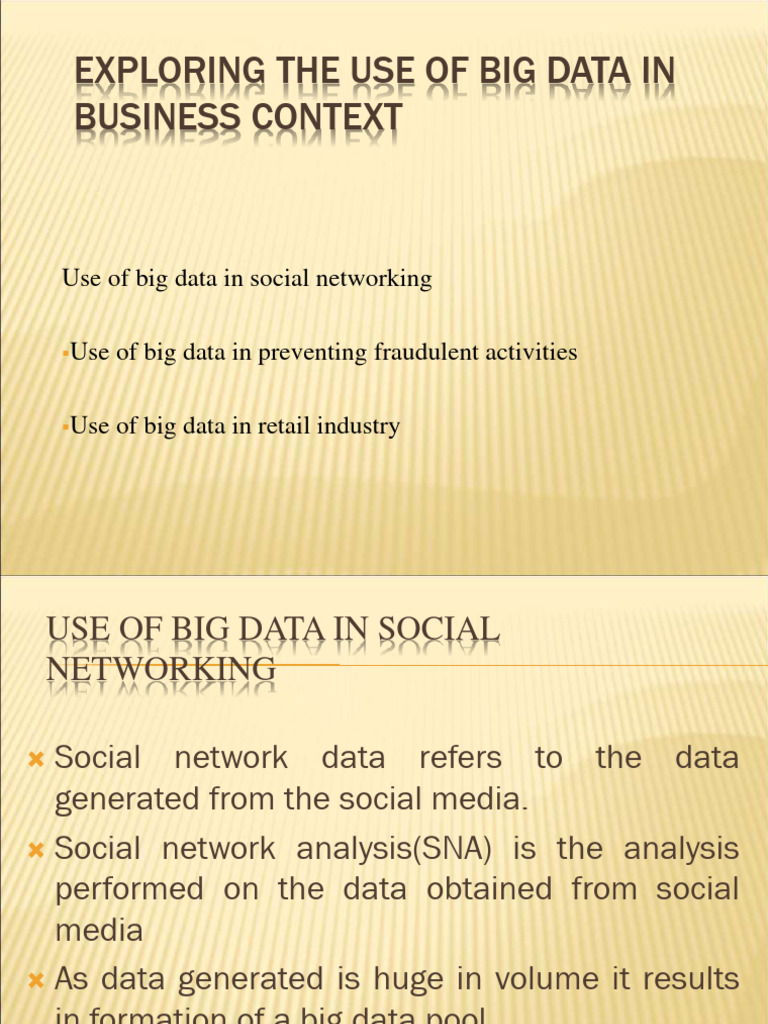 Exploring The Use of Big Data in Business | PDF | Business | Computers