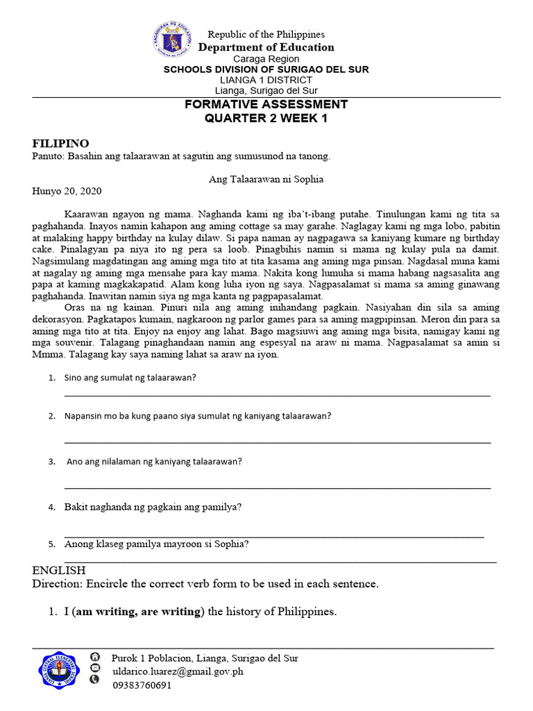 Formative Assessment | PDF