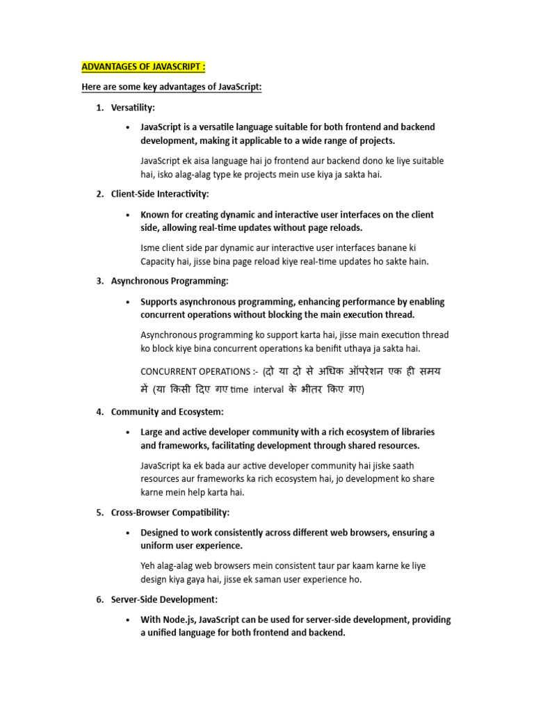 JavaScript Advantage and Variables | PDF