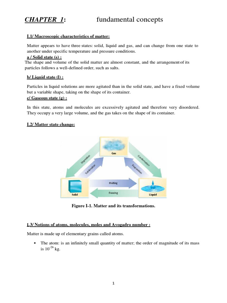Fundamental Concepts | PDF | Concentration | Mole (Unit)