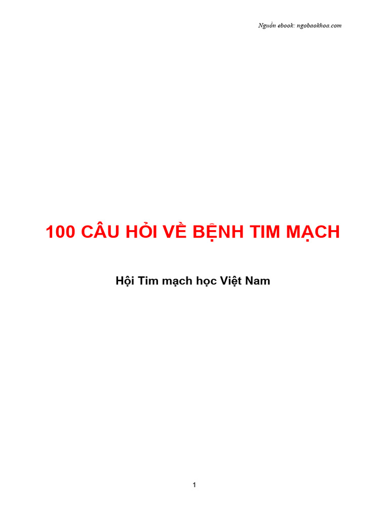 100 Cau Hoi Ve Benh Tim Mach | PDF