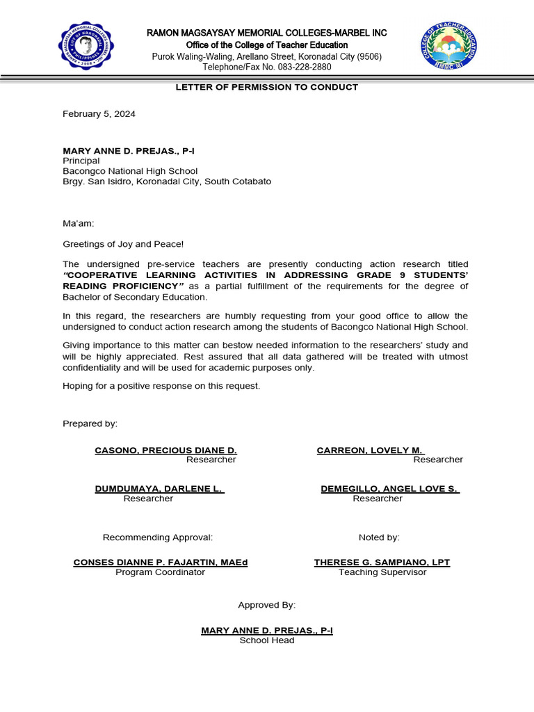 Ar Letter To Conduct Long | PDF | Language Arts & Discipline | Wellness