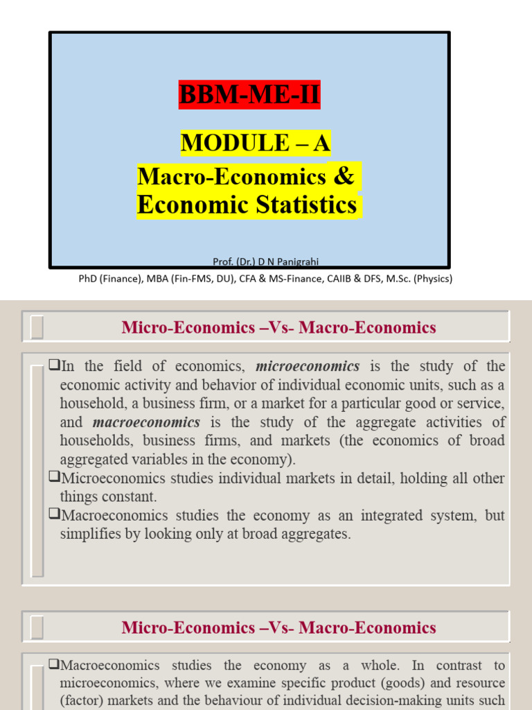 Macroeconomics & Economic Statistics | PDF | Macroeconomics | Inflation