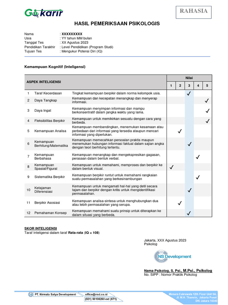 Contoh Tes Iq Online | PDF