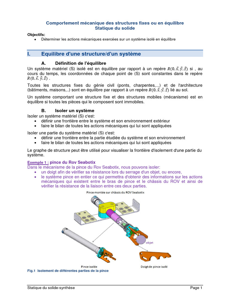 STA Statique Synthèse | PDF | Obliger | Moment d'une force