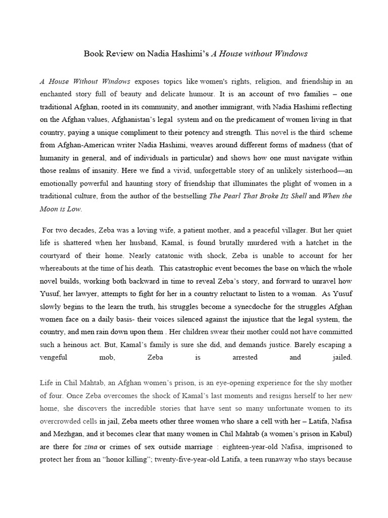 Review of Hashimi's A House Without Windows | PDF