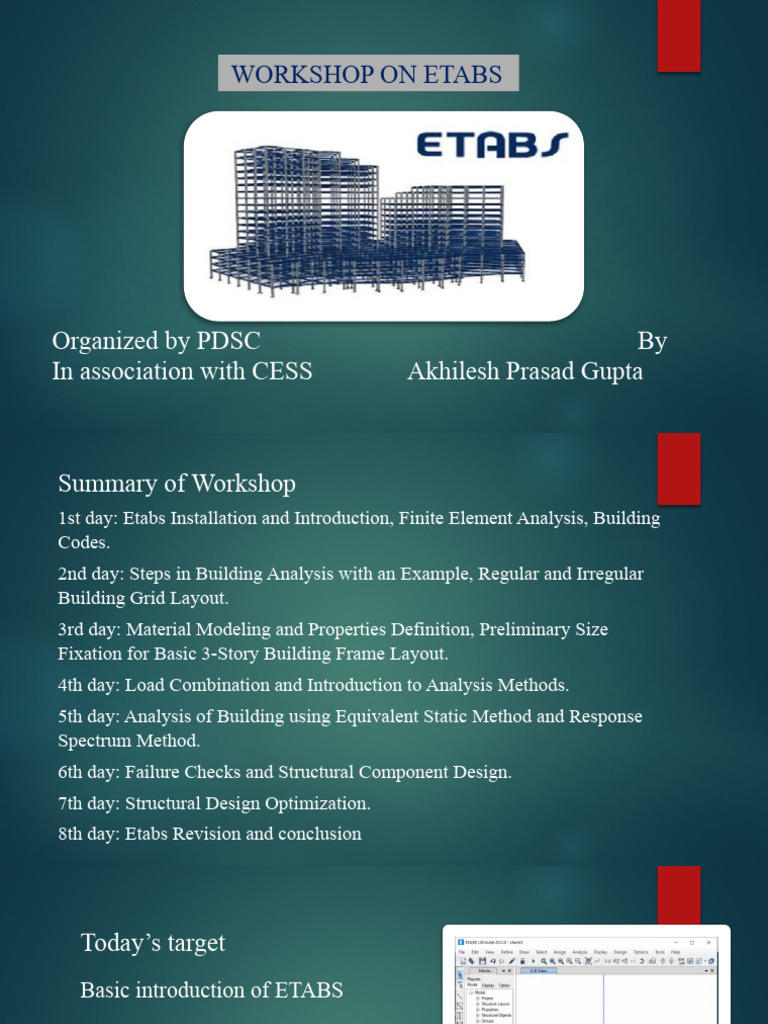 ETABS-1st Day | PDF | Structural Load | Finite Element Method