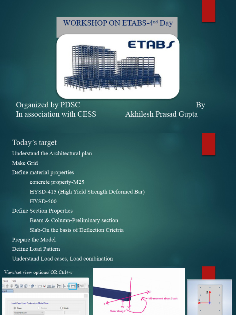 ETABS - 4th Day | PDF | Beam (Structure) | Continuum Mechanics