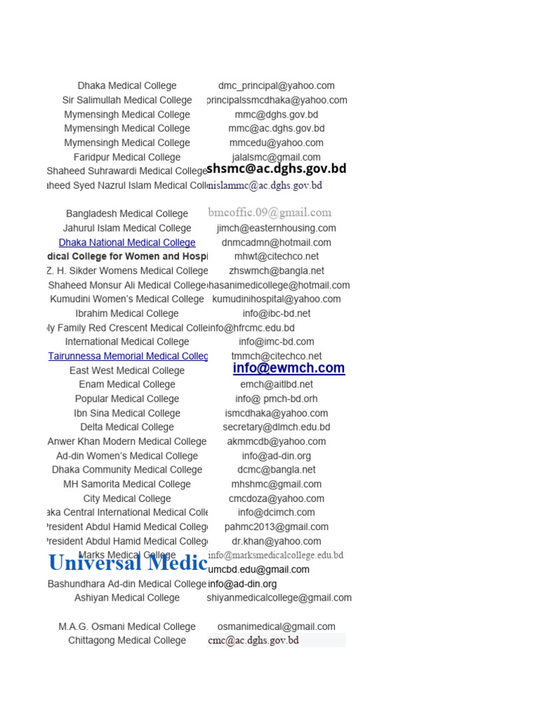 Bdesh Mbbs College | PDF