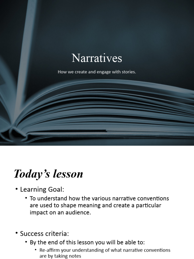Narrative Conventions Lesson | PDF