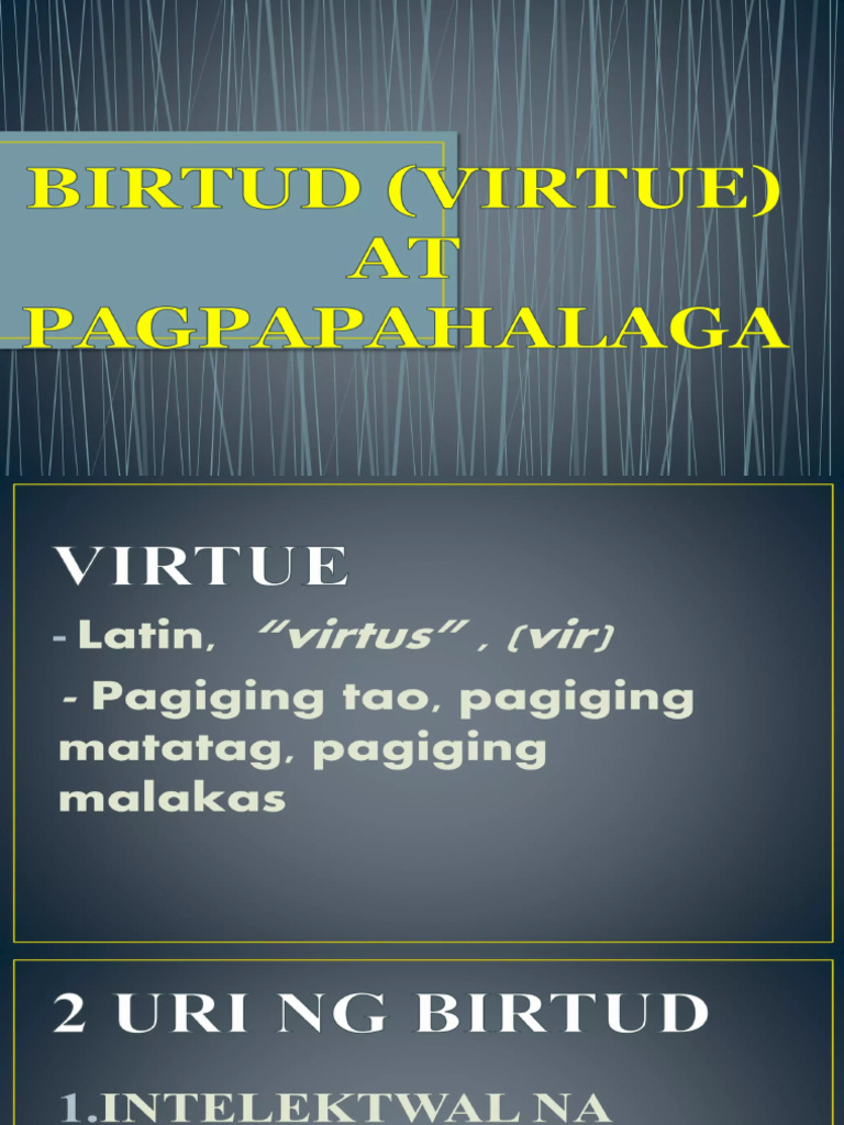 Birtud at Pagpapahalaga | PDF