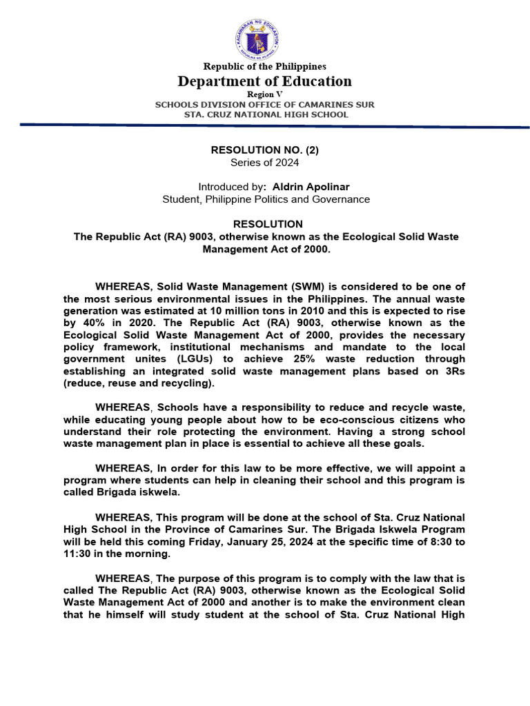 Aldrin Resolution | PDF | Science & Mathematics