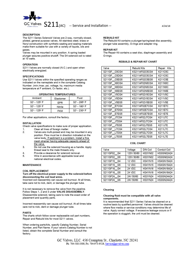 S211 Series Specifications 2018 | PDF