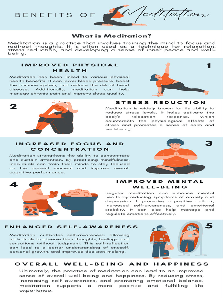 Benefits of Meditation | PDF | Meditation | Relaxation (Psychology)