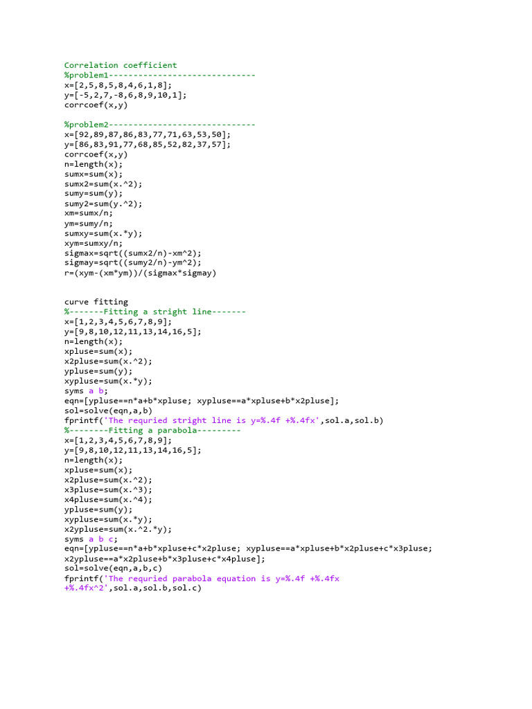 Matlab | PDF | Mathematical Analysis | Mathematical Objects