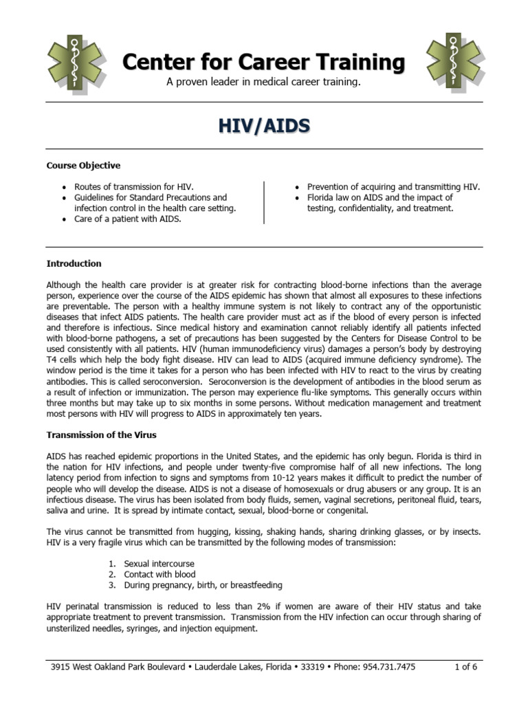01 - BGMG CCT Education - Handout - HIV-AIDS - 2021-06 | PDF