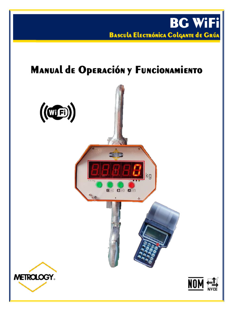 Manual de Operacion BG Wi Fi | PDF | Balanza | Diodo emisor de luz