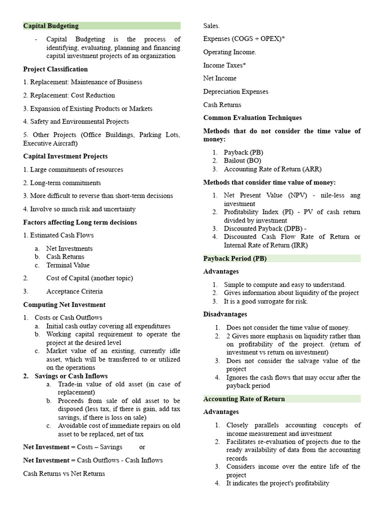 Capital Budgeting | PDF | Net Present Value | Capital Budgeting
