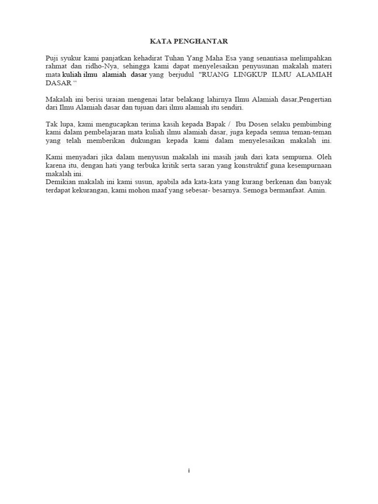 Makalah Alamiah Dasar | PDF