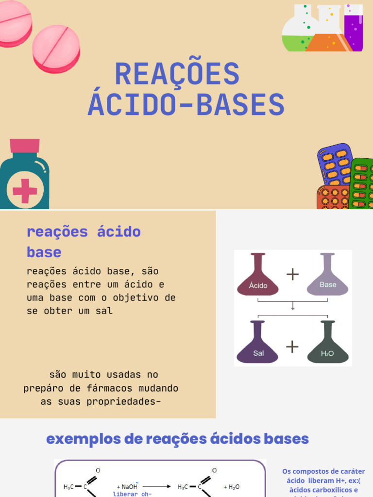 Reações Ácido Base 2 | PDF | Amina | Ácido